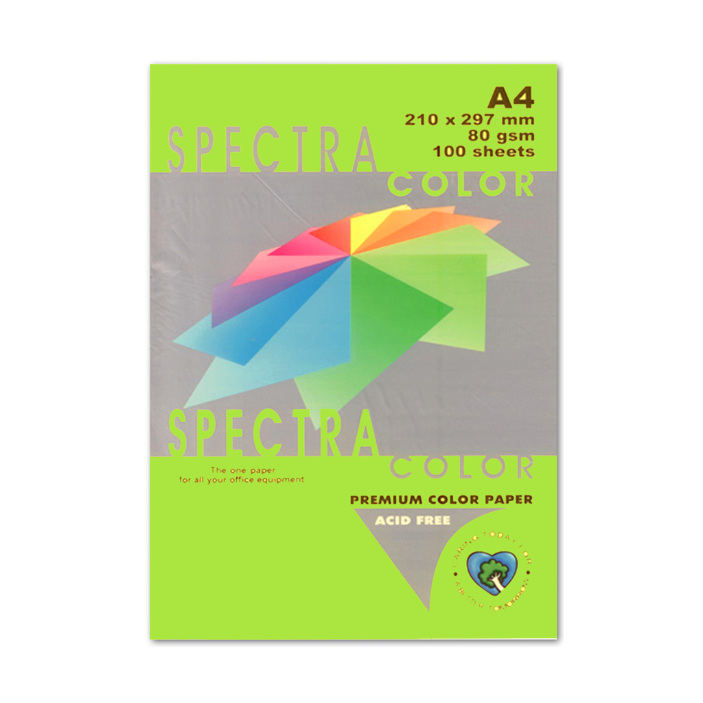 Sinar Spectra Premium Color Paper A4 - Cyber HP Green - 100 Sheet ...