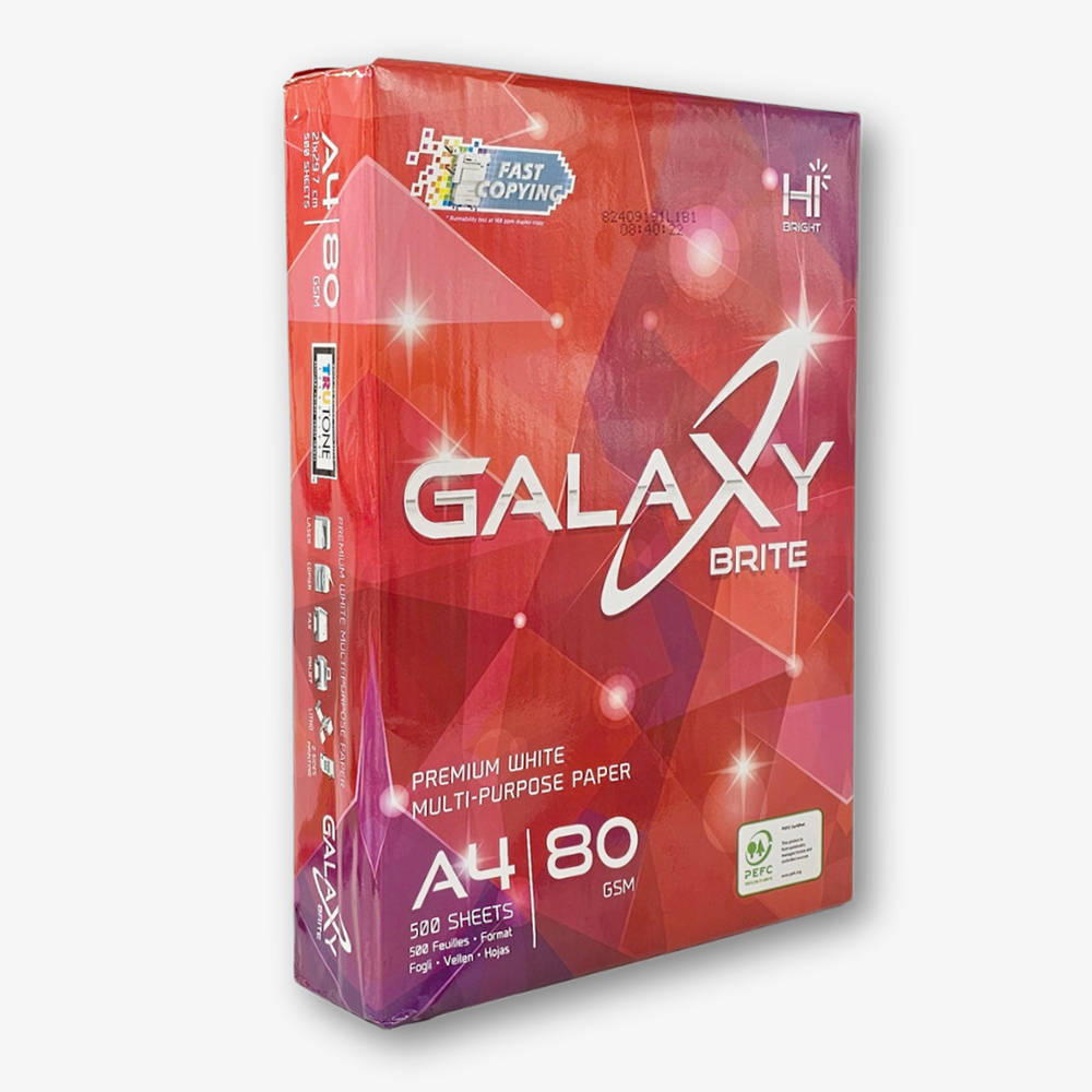 Galaxy Brite Premium White Multi-Purpose Paper - A4 - 500 Sheets - 80 ...