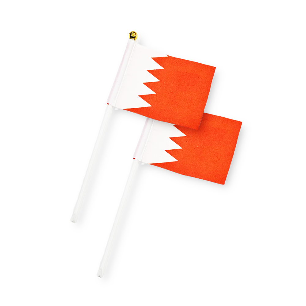 Bahrain Flag with Stick Handle - Mini - eStationary